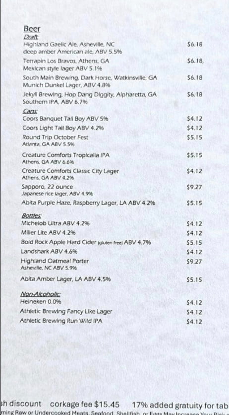 Kitchen Menus - Holden Oversoul Kitchen and Oyster bar